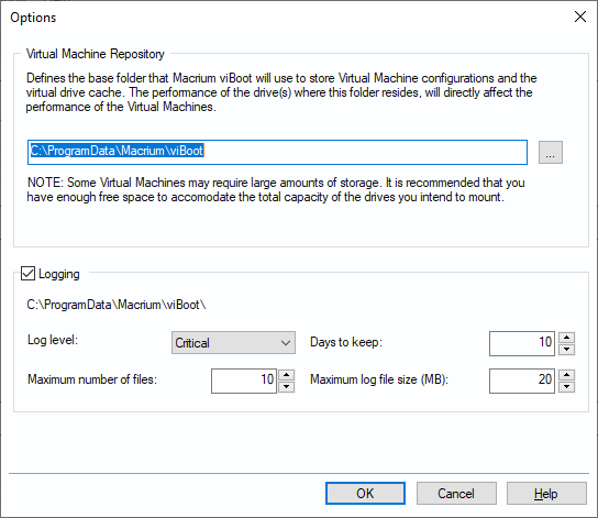 _viBoot_Settings - KnowledgeBase X - Macrium Reflect Knowledgebase