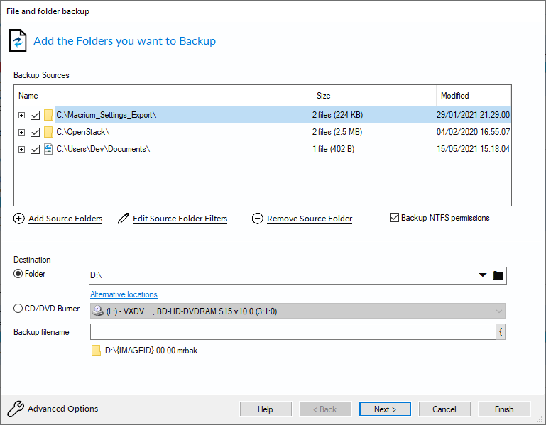 _FILE_AND_FOLDER_BACKUP_WIZARD - KnowledgeBase X - Macrium Reflect Knowledgebase