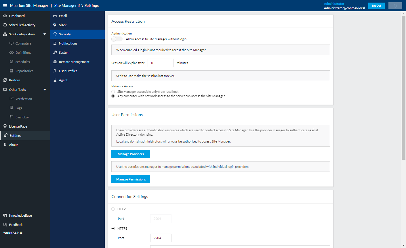 Interface Overview - Macrium Site Manager - Macrium Reflect Knowledgebase