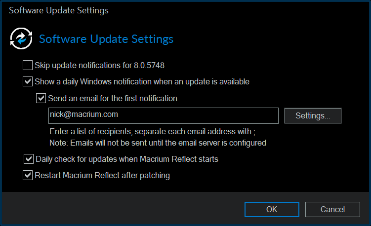 _SOFTWARE_UPDATE_NOTIFICATIONS - Knowledgebase 8.0 - Macrium Reflect Knowledgebase